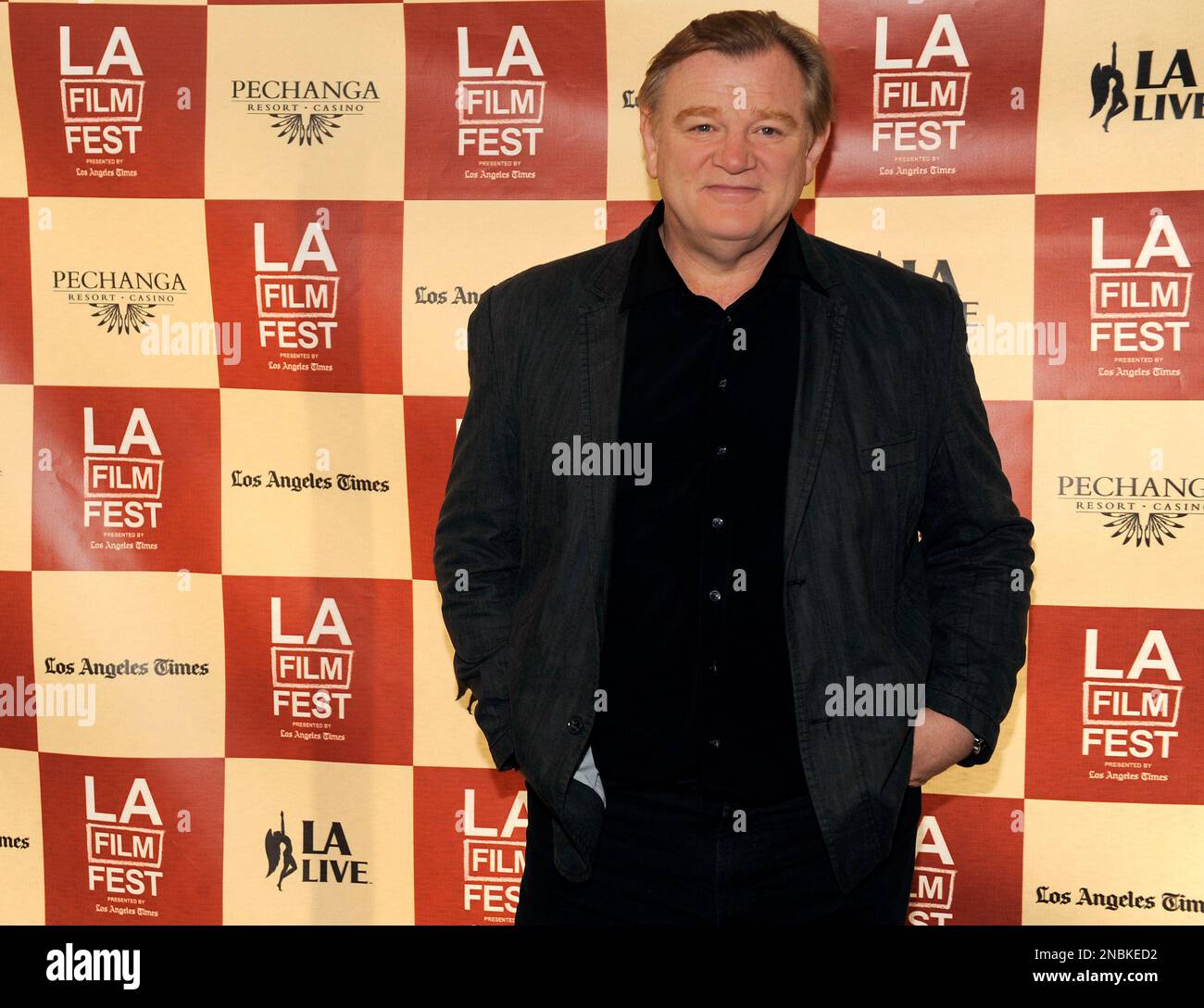 Irish actor Brendan Gleeson, a cast member in "The Guard," poses at the ...