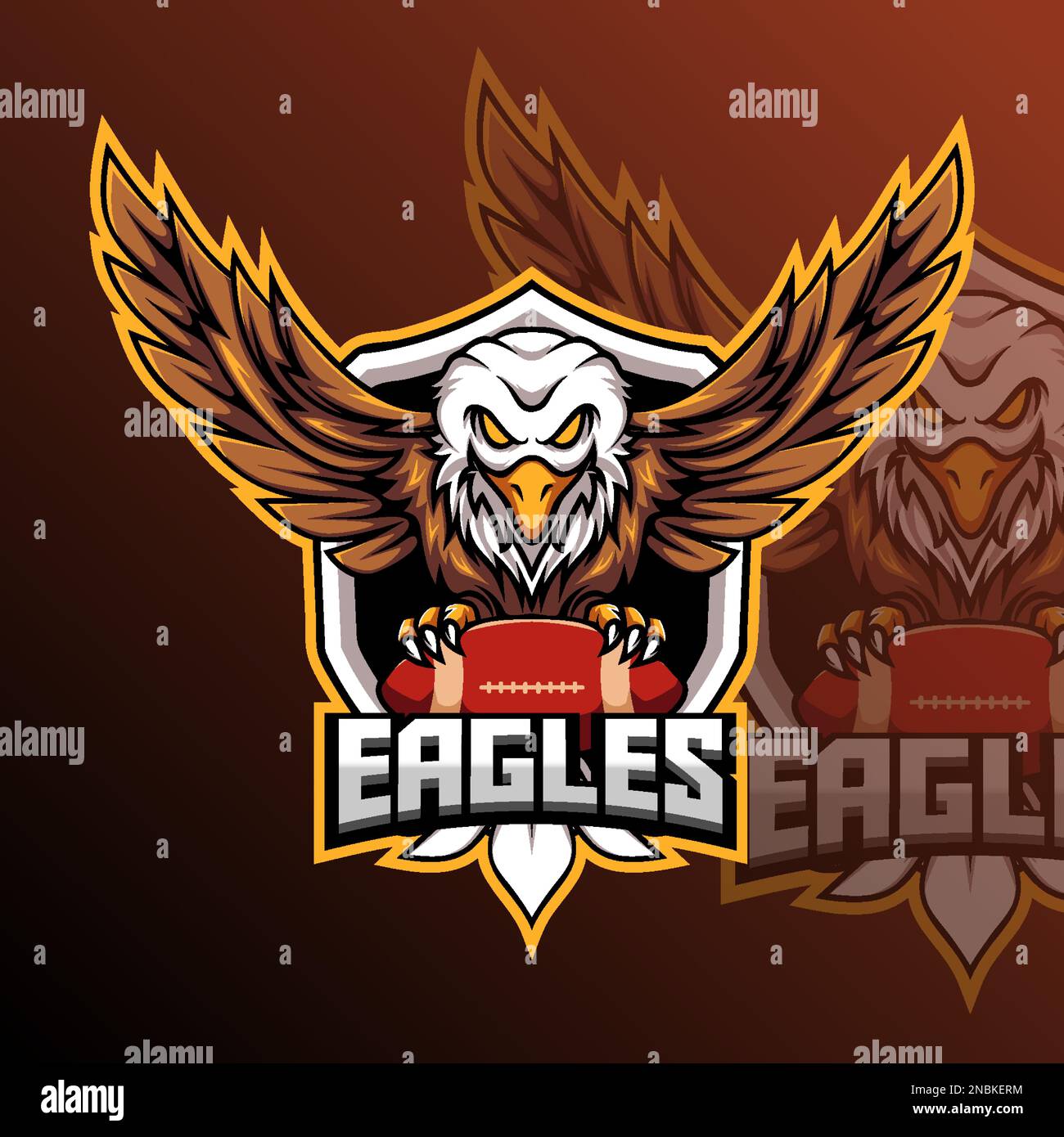 Eagle football badge hi-res stock photography and images - Alamy