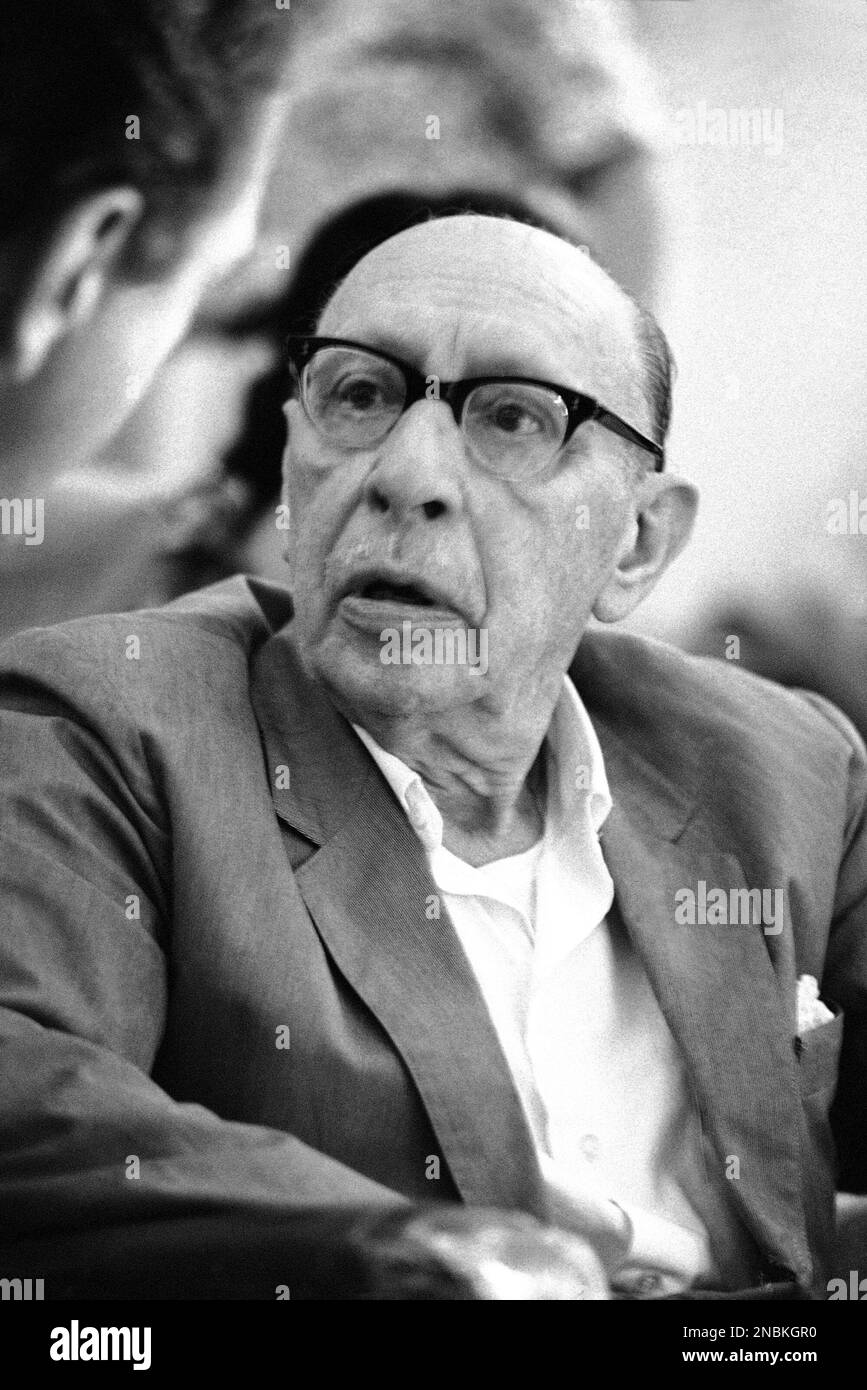 Composer Igor Stravinsky during a rehearsal in Hollywood, California on ...