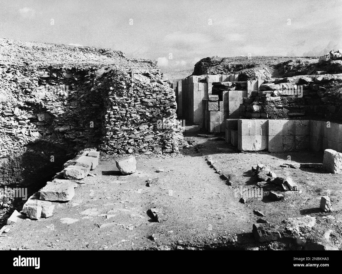 A general view of the excavation work in progress at Sakkara, Egypt on ...