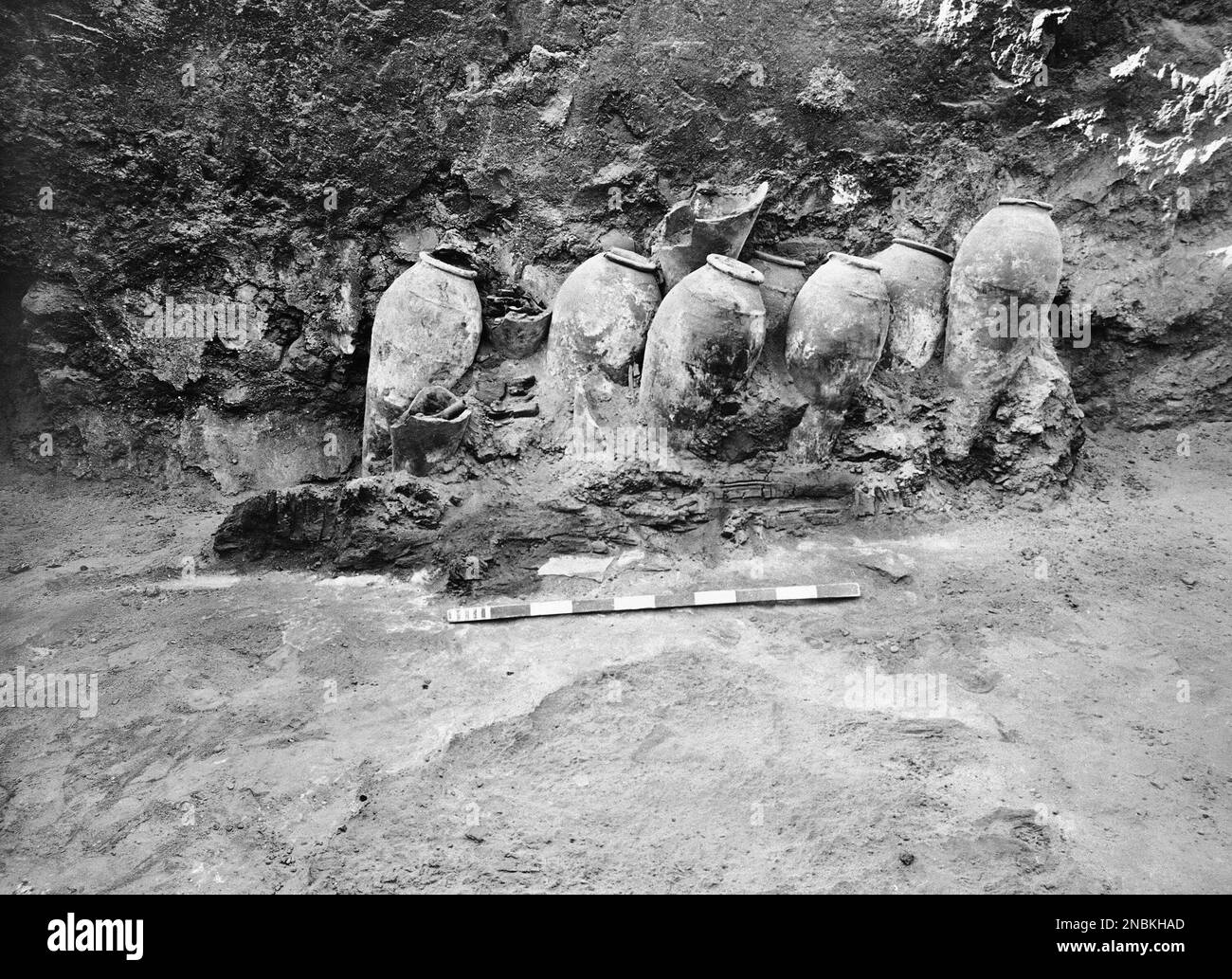 Excavation at tomb believed to be that of Queen Mer-Neith in Sakara ...