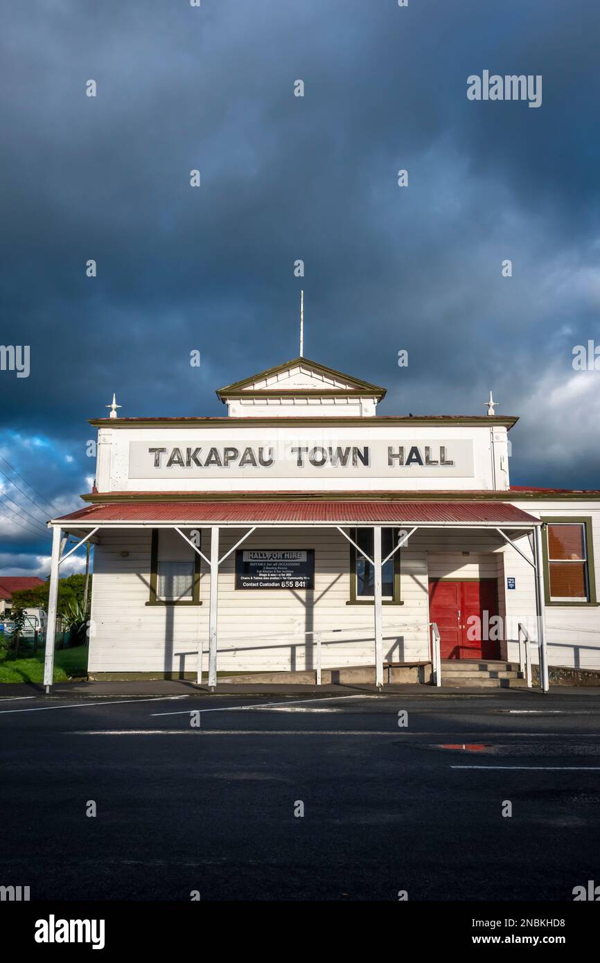 Takapau Town Hall, Central Hawkes Bay, North Island, New Zealand Stock ...