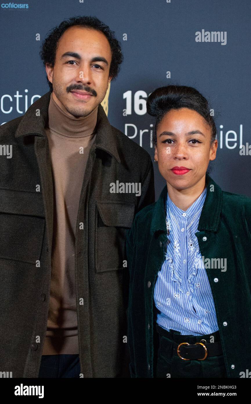 Paris, France on February 13, 2023. Audrey Jean-Baptiste and Maxime ...