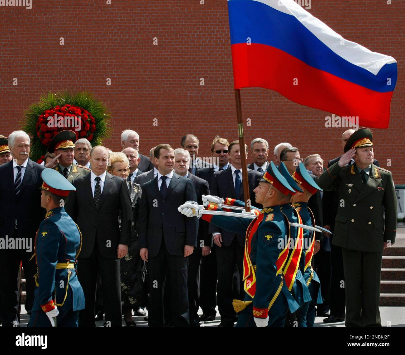 From lleft: parliament speaker Boris Gryzlov, Prime Minister Vladimir ...