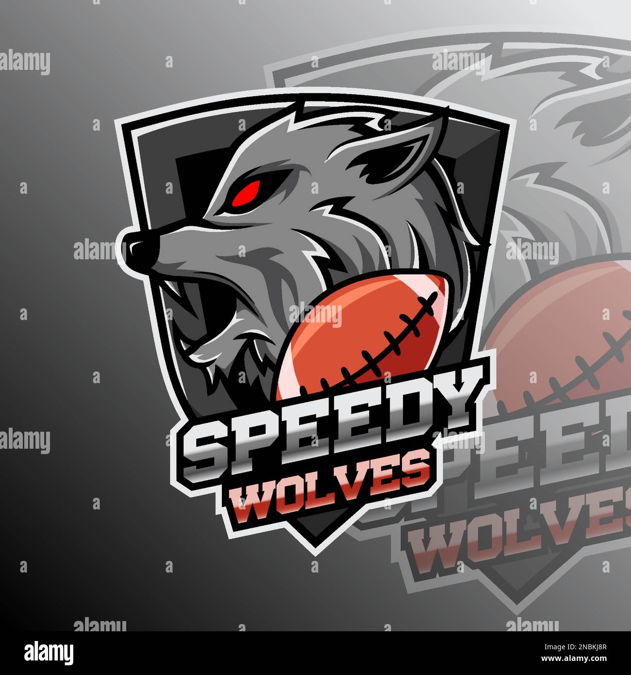 American wolves Stock Vector Images - Alamy