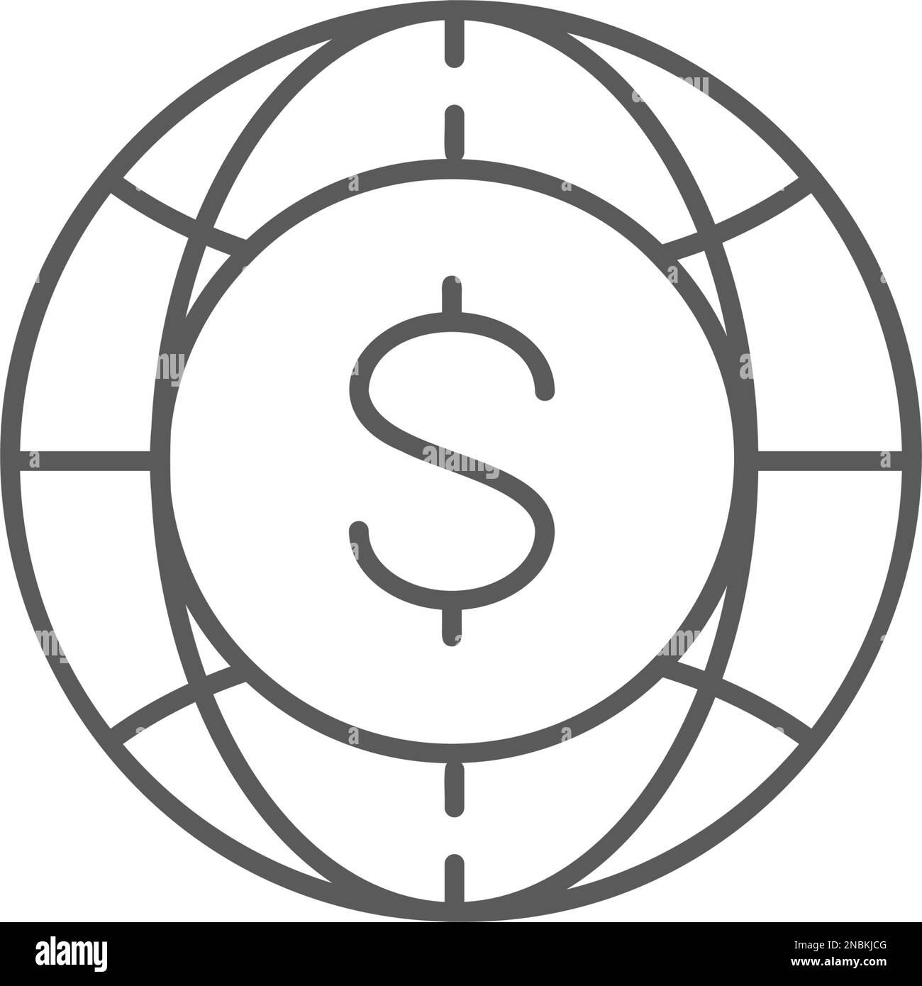 Globe earth with coin, online payment, worlds finance lineal icon ...