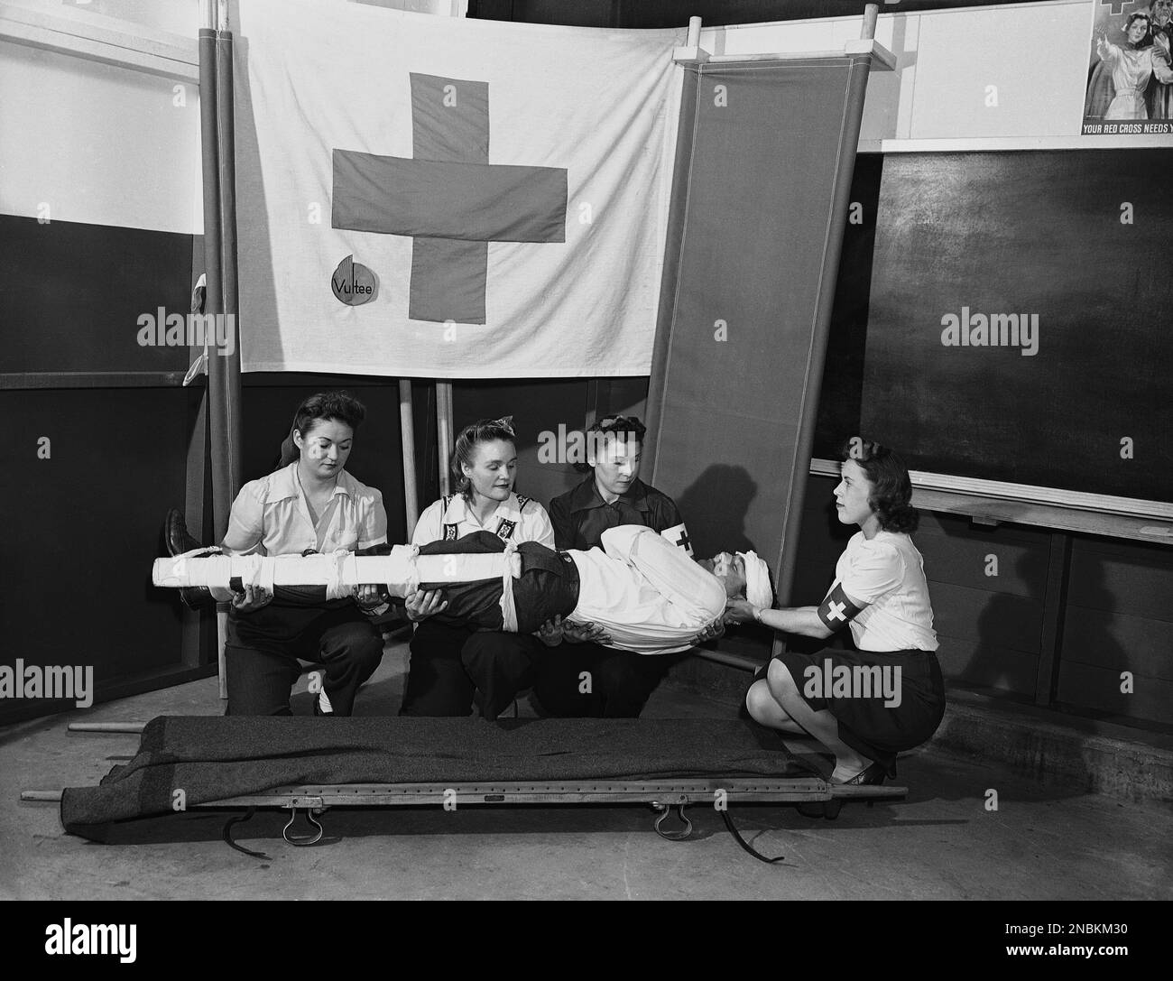 Vultee Aircraft boasts first all-girl first aid team composed of ...