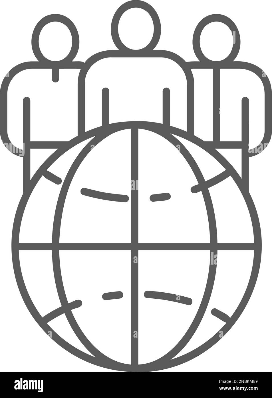 Globe earth with group of people, mationality, international team ...