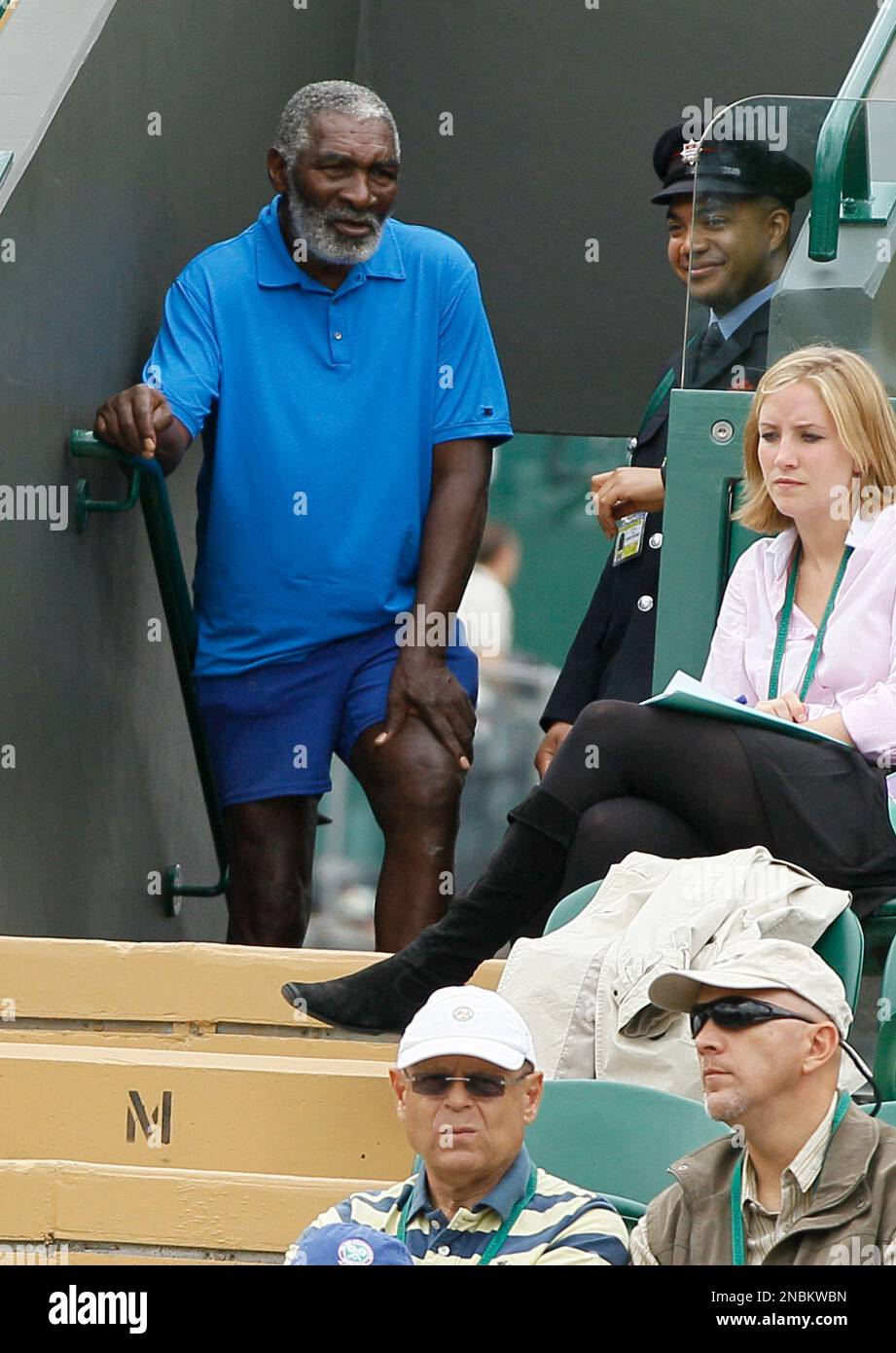 Richard Williams, father of Venus Williams of the US, watches her match ...