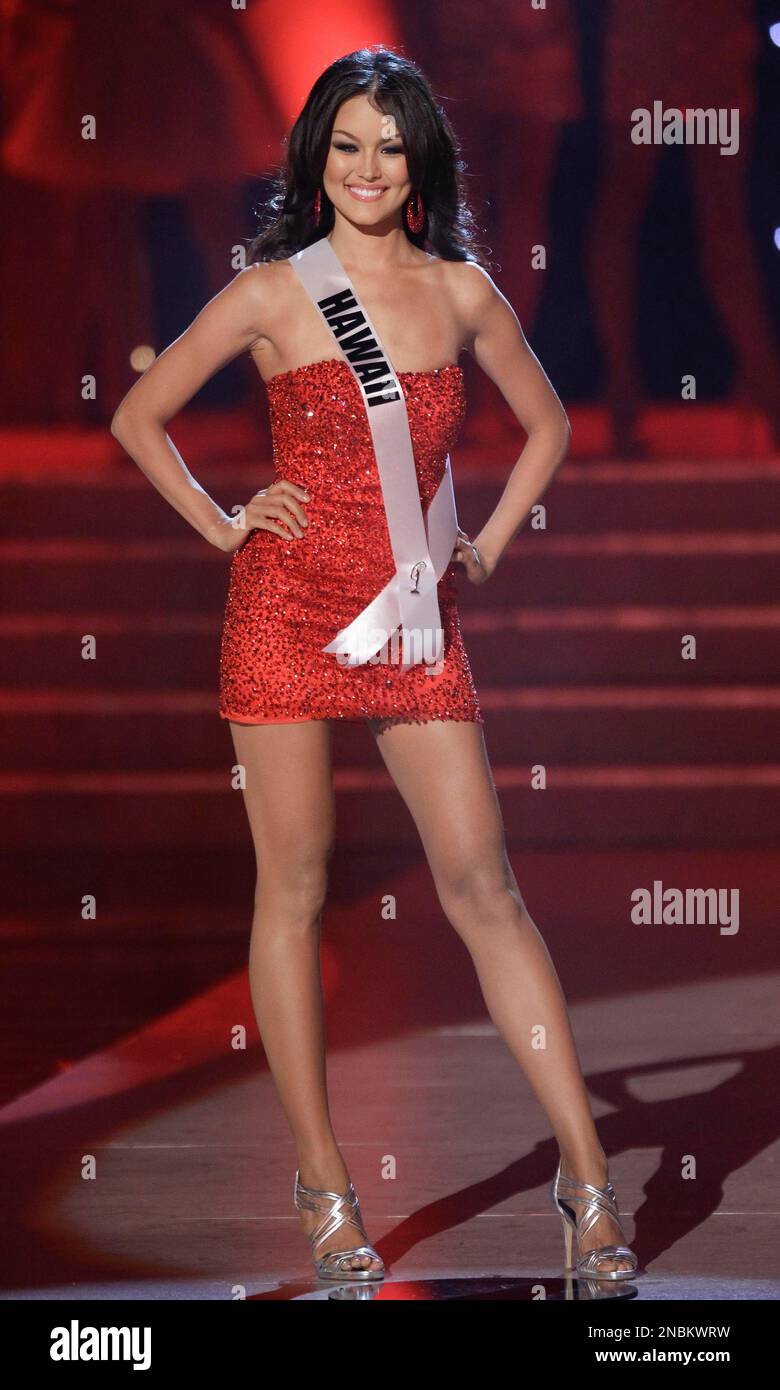 Angela Byrd, Miss Hawaii competes in the Miss USA pageant, Sunday, June ...