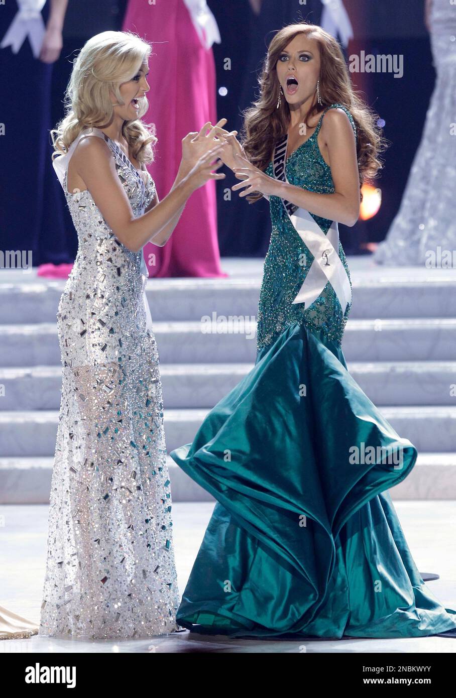Alyssa Campanella, Miss California, reacts as she is announced as the ...