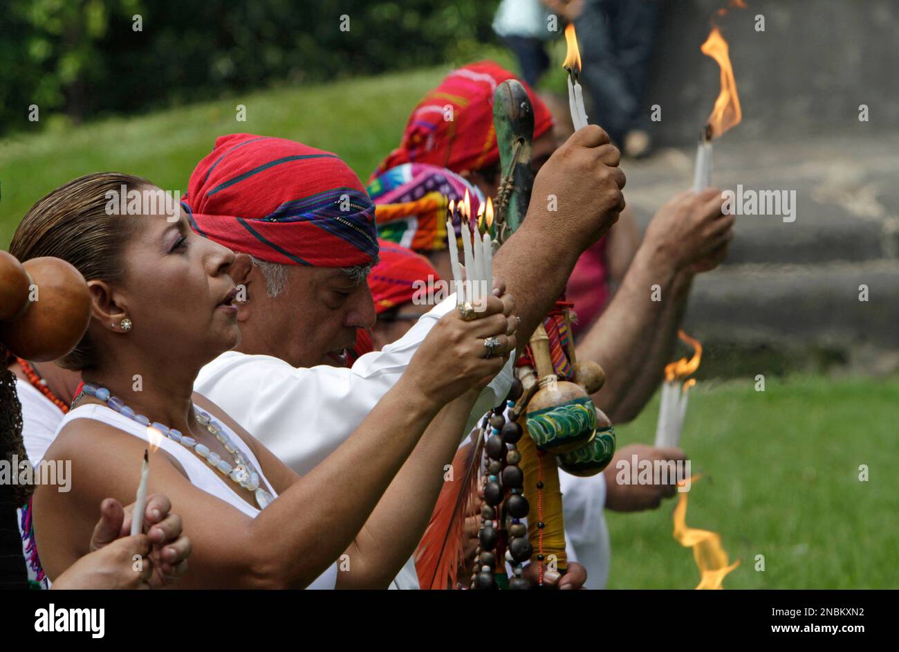 Mayan descendants pray during a ceremony in honor of the upcoming ...