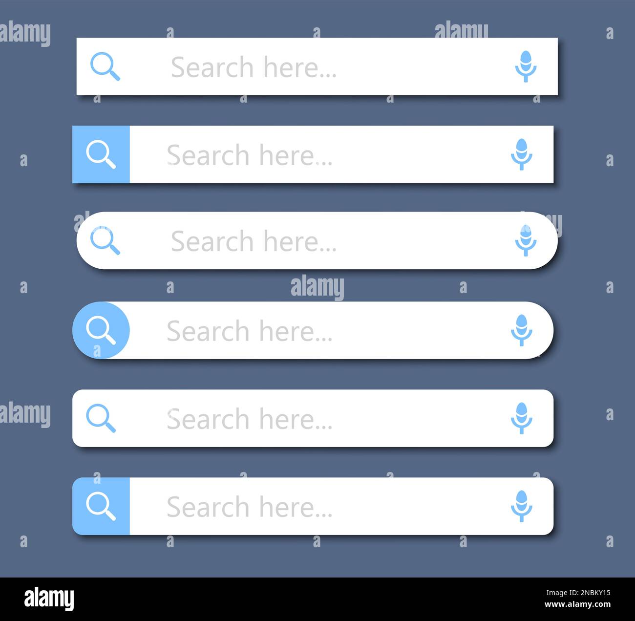 Set of search bar for website in a flat design Stock Vector Image & Art ...
