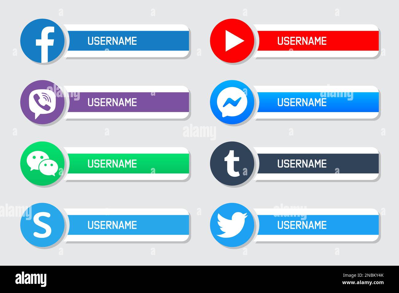 Contact us in social network Stock Vector Image & Art - Alamy