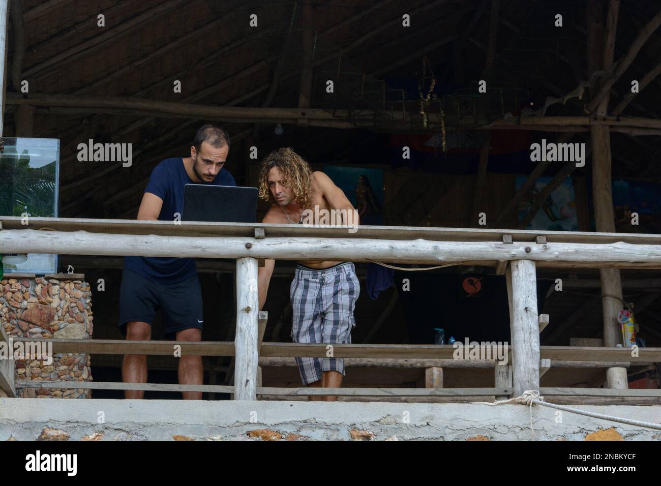 Marine Conservation Cambodia geographers discussing the mapping of ...