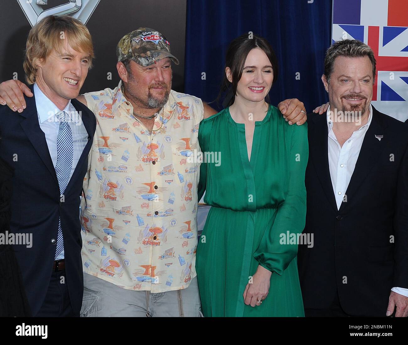 From left, Owen Wilson, Larry The Cable Guy, Emily Mortimer, and Eddie ...