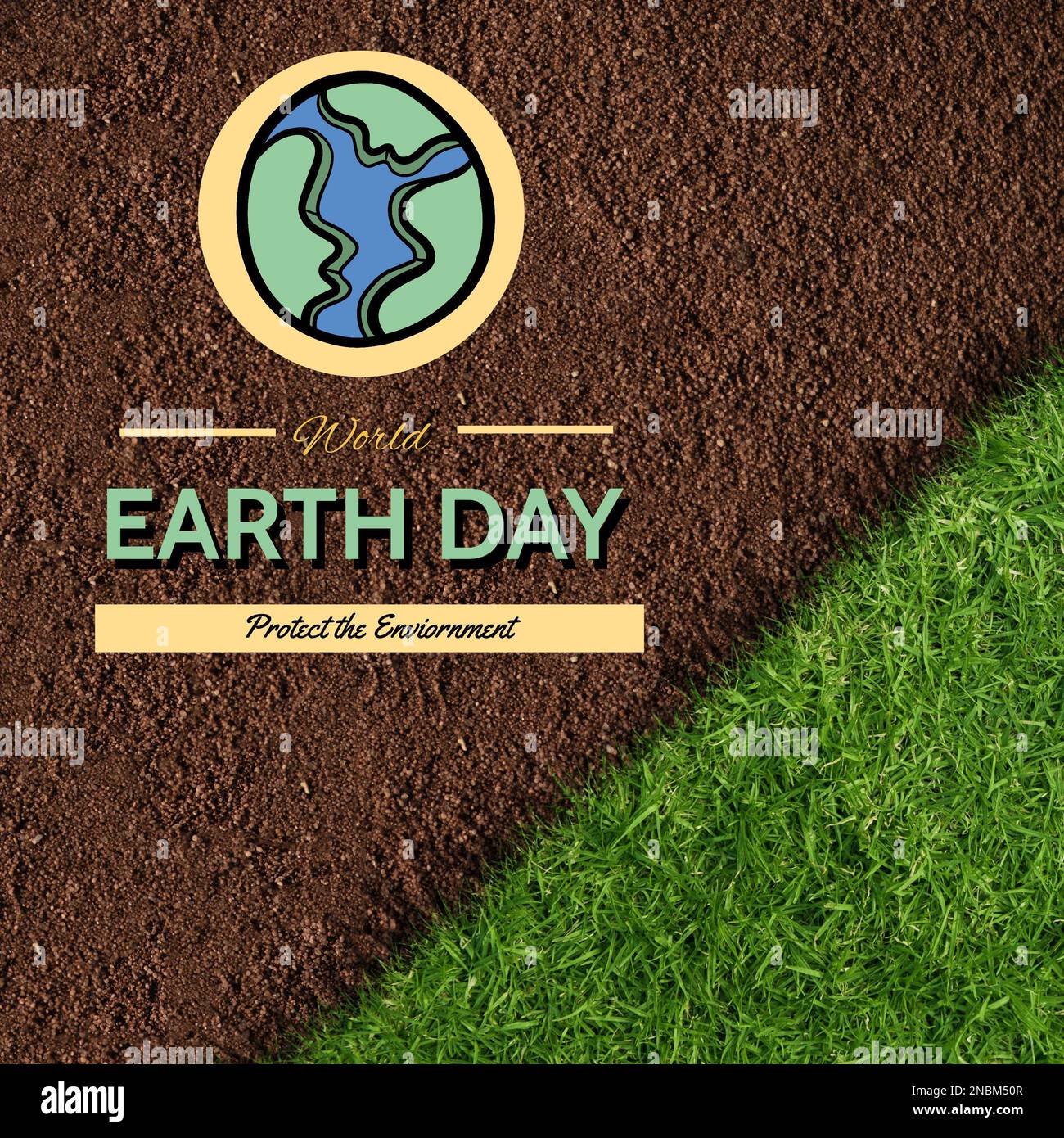 Composite of globe with world earth day and protect the environment ...