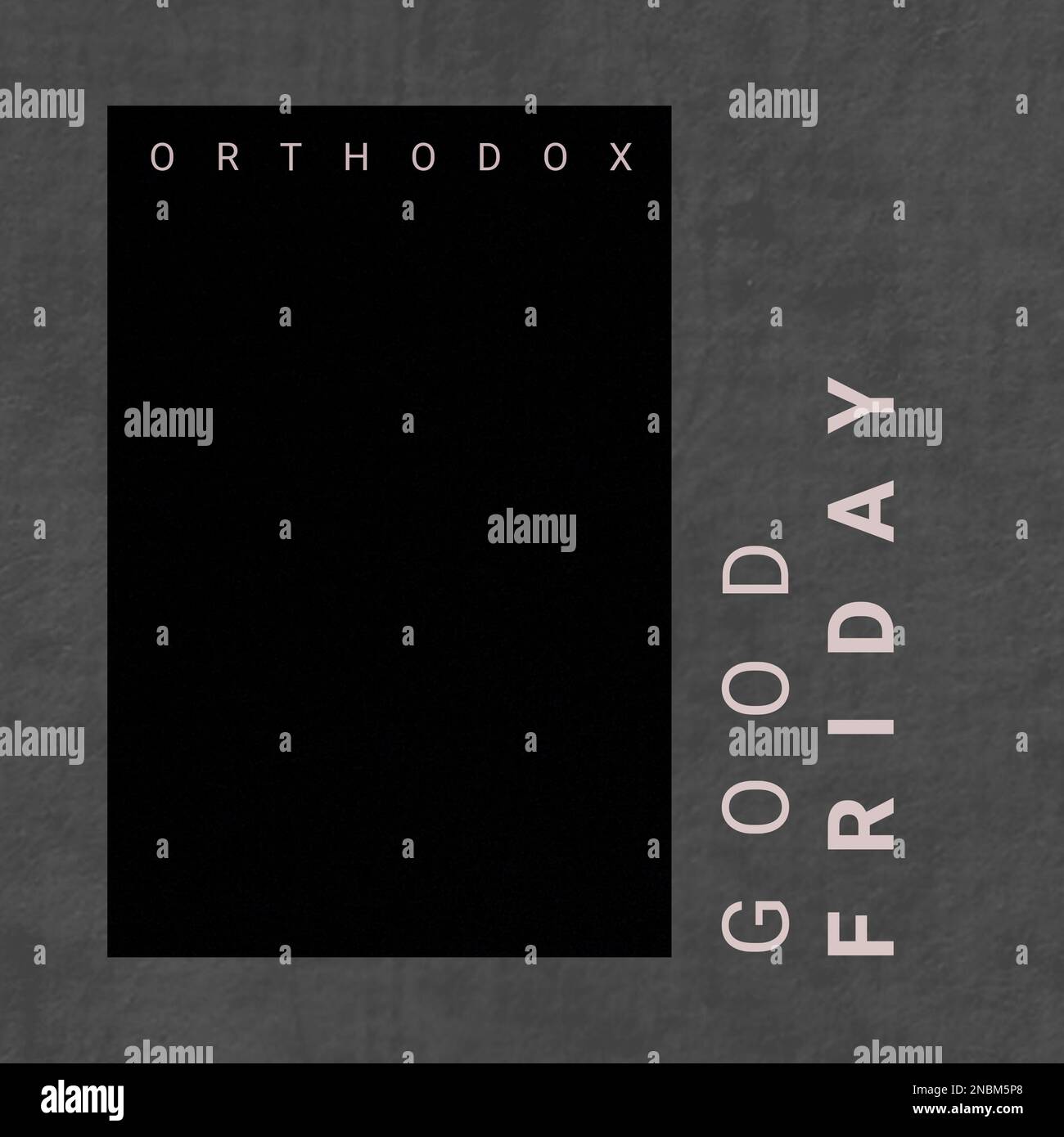 Composition of orthodox good friday text and copy space over grey and ...