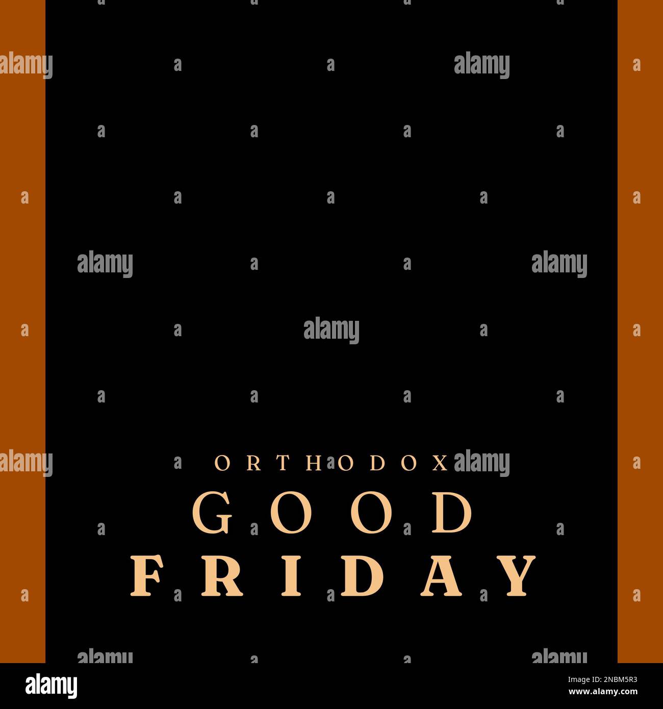Composition of orthodox good friday text and copy space over black ...