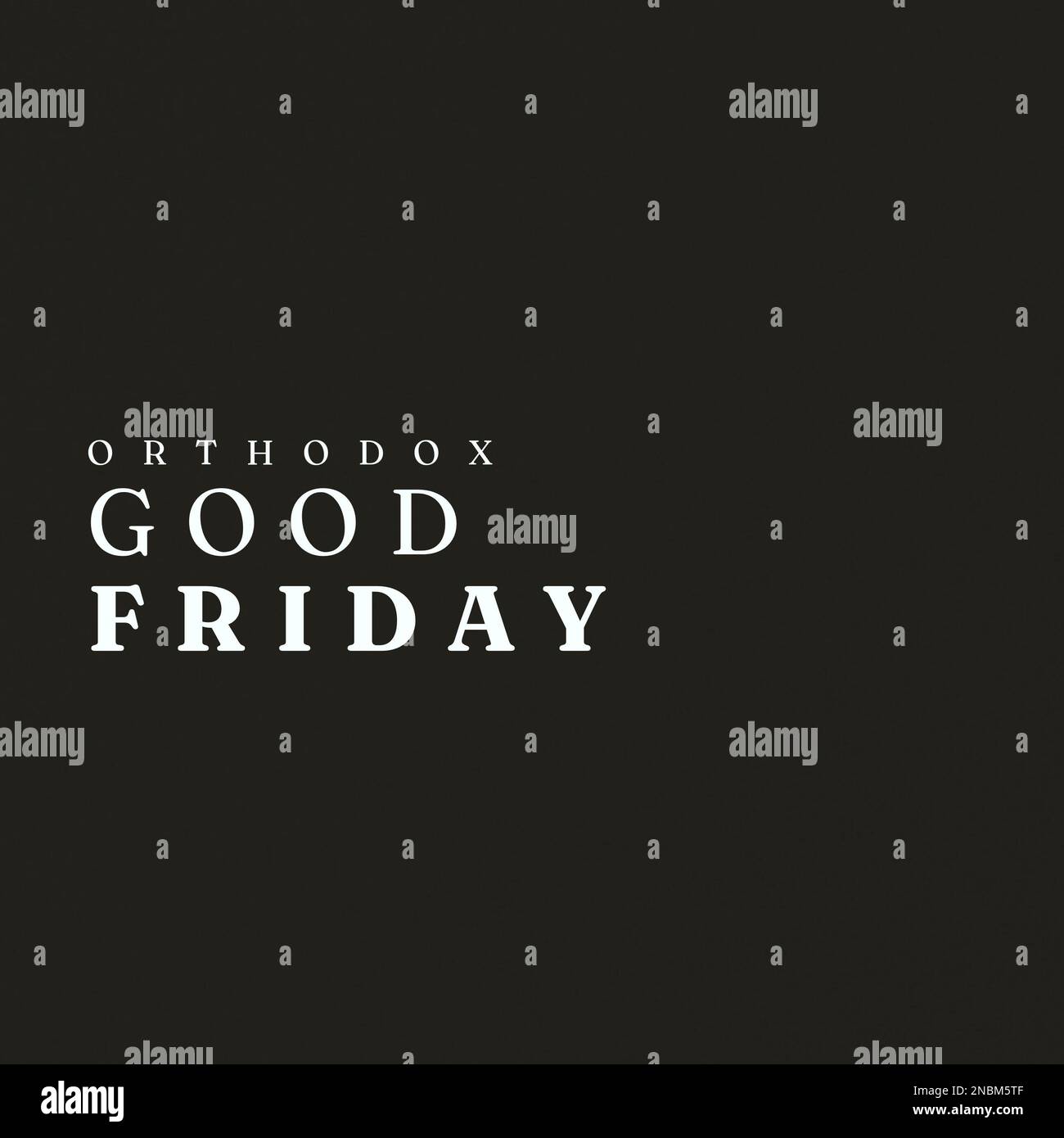 Composition of orthodox good friday text and copy space over grey ...