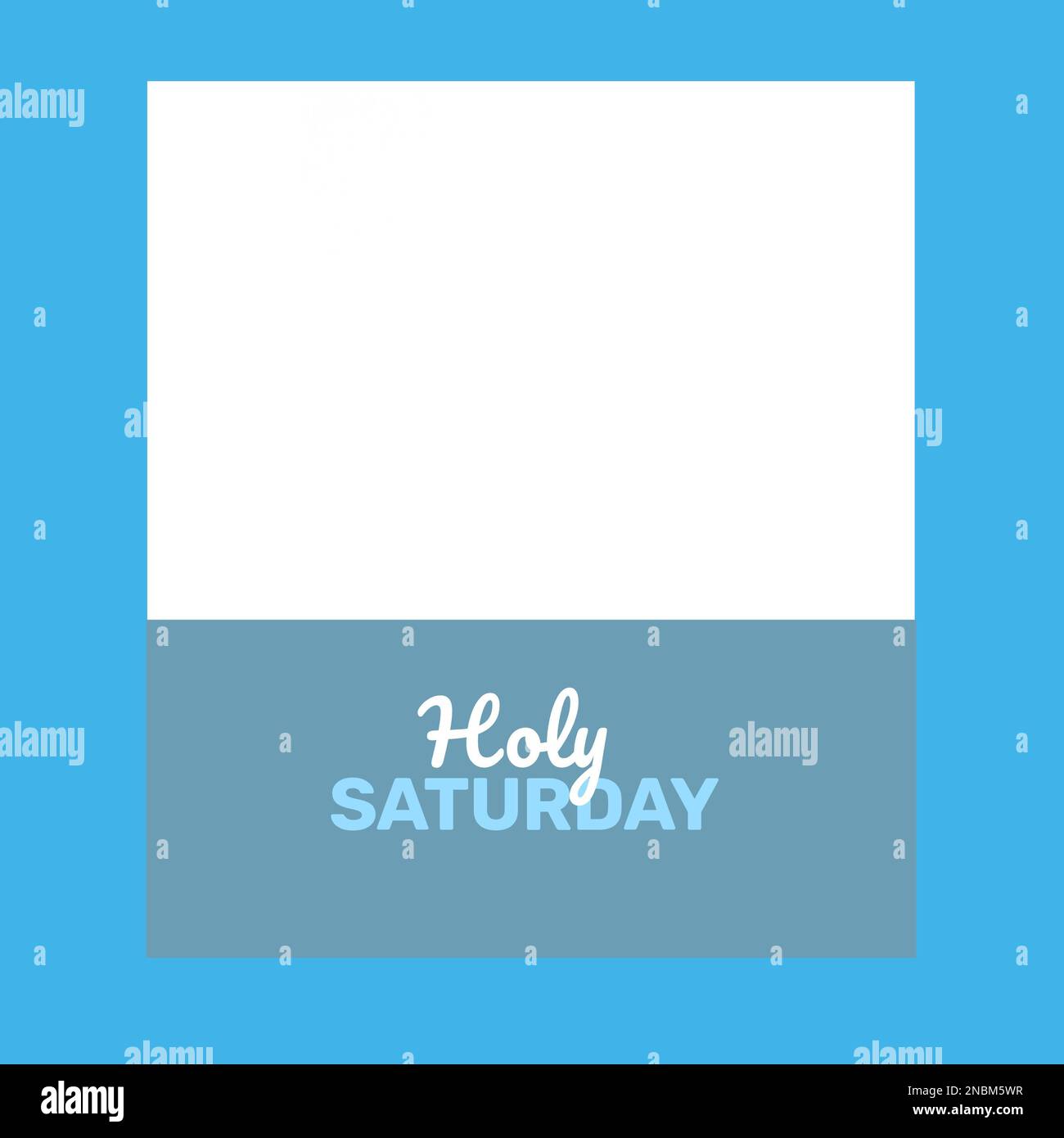 Composition of holy saturday text and copy space over white and blue ...