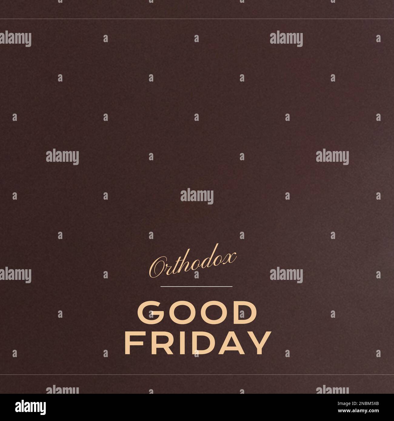 Composition of orthodox good friday text and copy space over brown ...