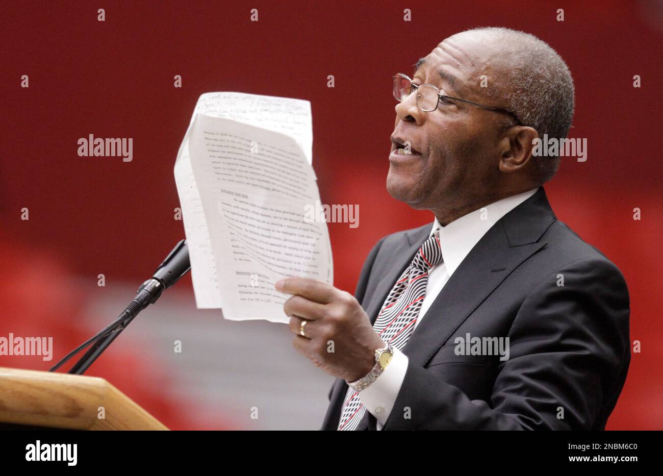 The Rev. Amos Brown speaks during funeral services for civil rights ...