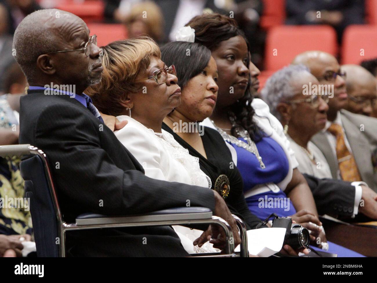 Calvin Luper, left, the son of civil rights activist Clara Luper, and ...