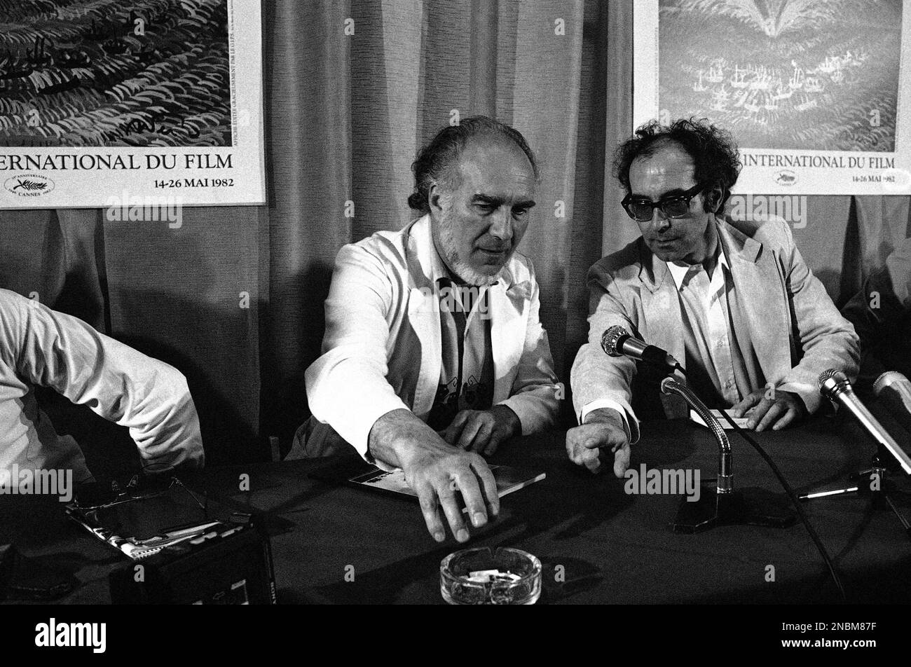 French actor Michel Piccoli, left, shown with French film director Jean ...