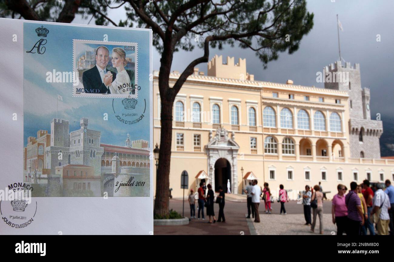 A memory insert issued by the Monaco stamp office to commemorate the ...