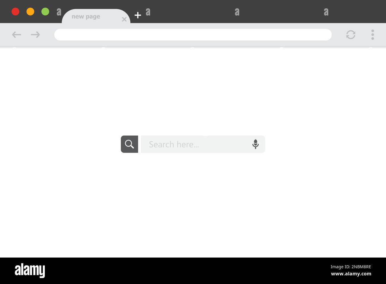 Browser window with search bar in a flat design Stock Vector Image ...