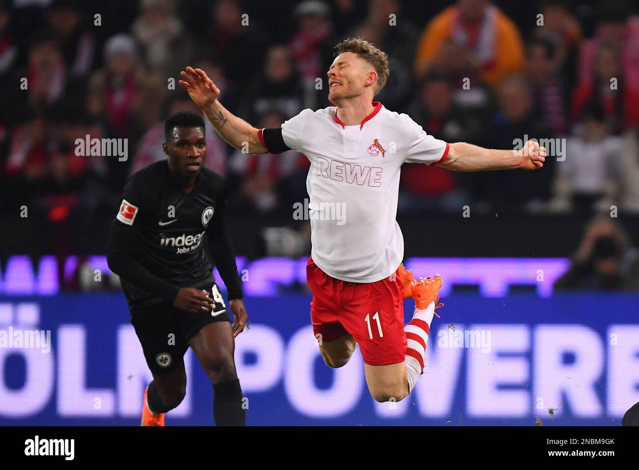 COLOGNE, GERMANY - 12.02.23: Flying Florian Kainz. The match of 1 ...