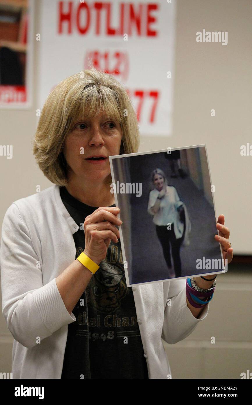 Charlene Spierer displays a photo of her missing daughter Lauren ...