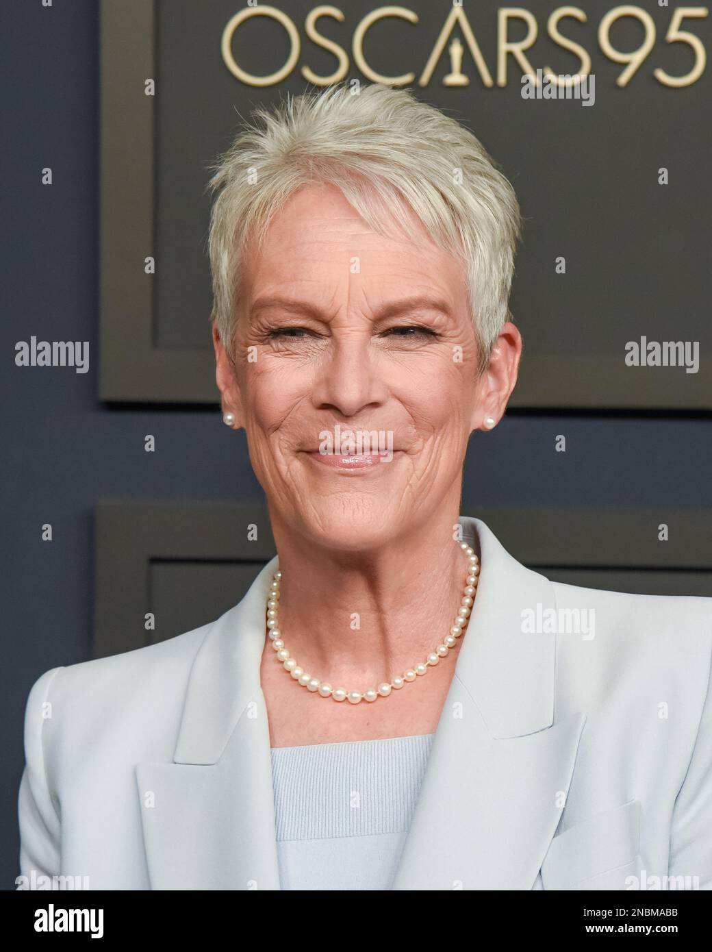 February 13, 2023, Beverly Hills, California, USA: Jamie Lee Curtis attends the Academy Awards ...
