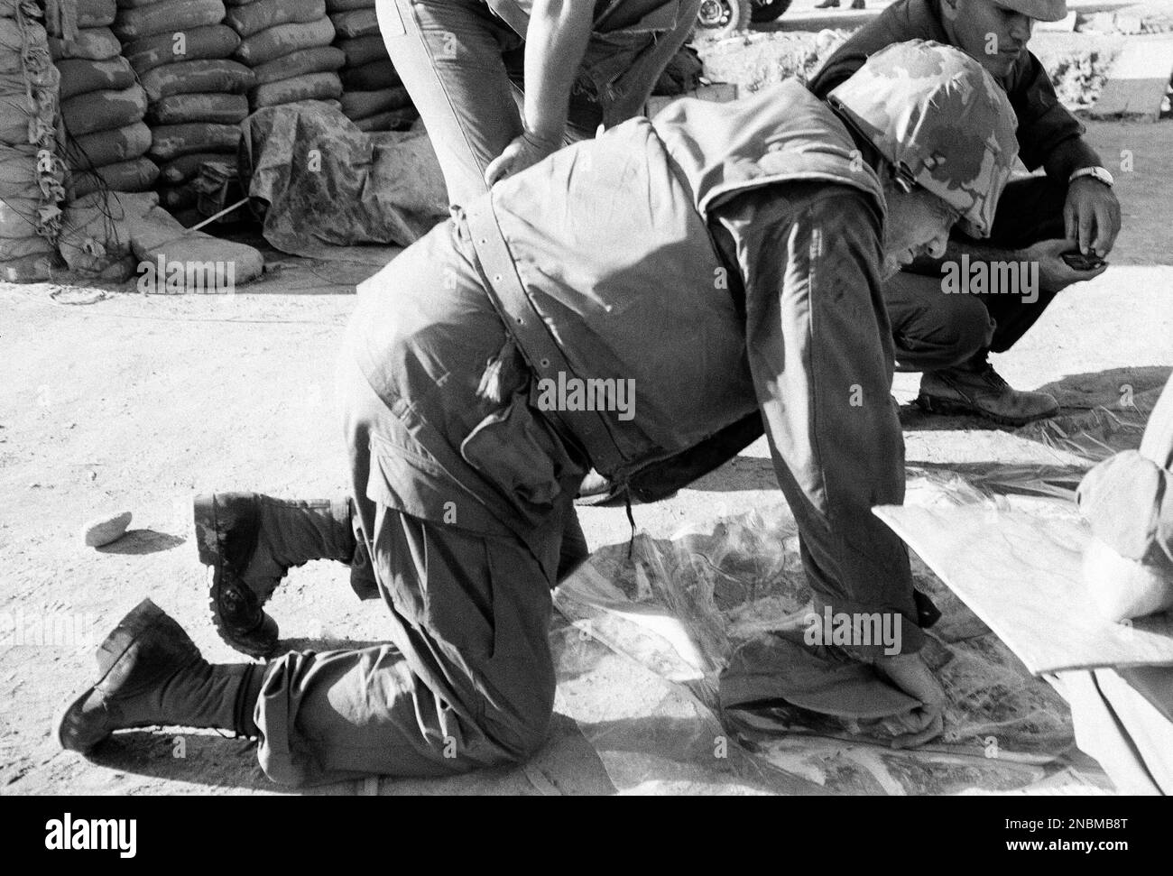 Author John Steinbeck visited the headquarters of the Ninth Marines on ...