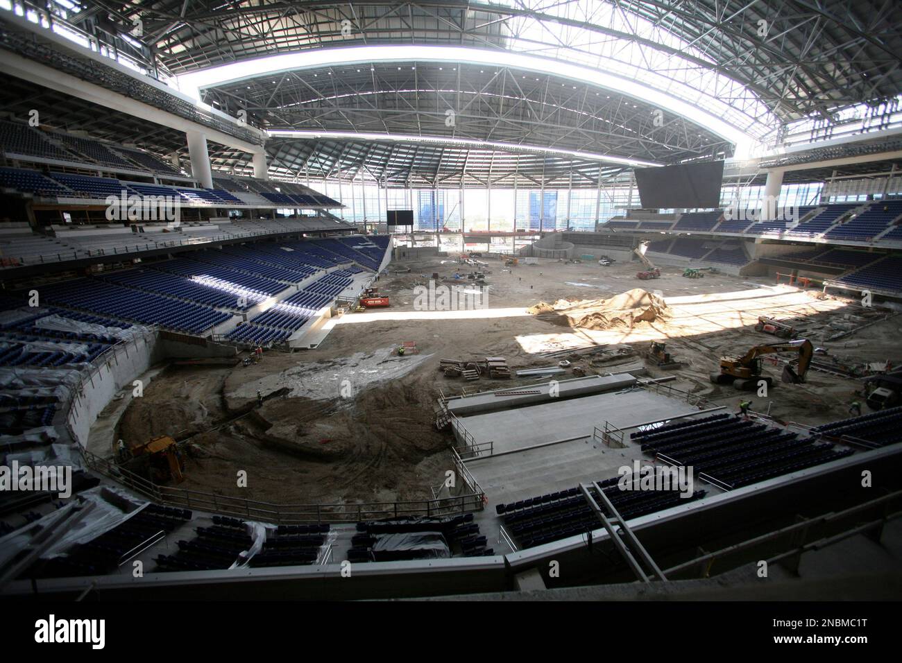 Construction continues the new Florida Marlins baseball stadium ...