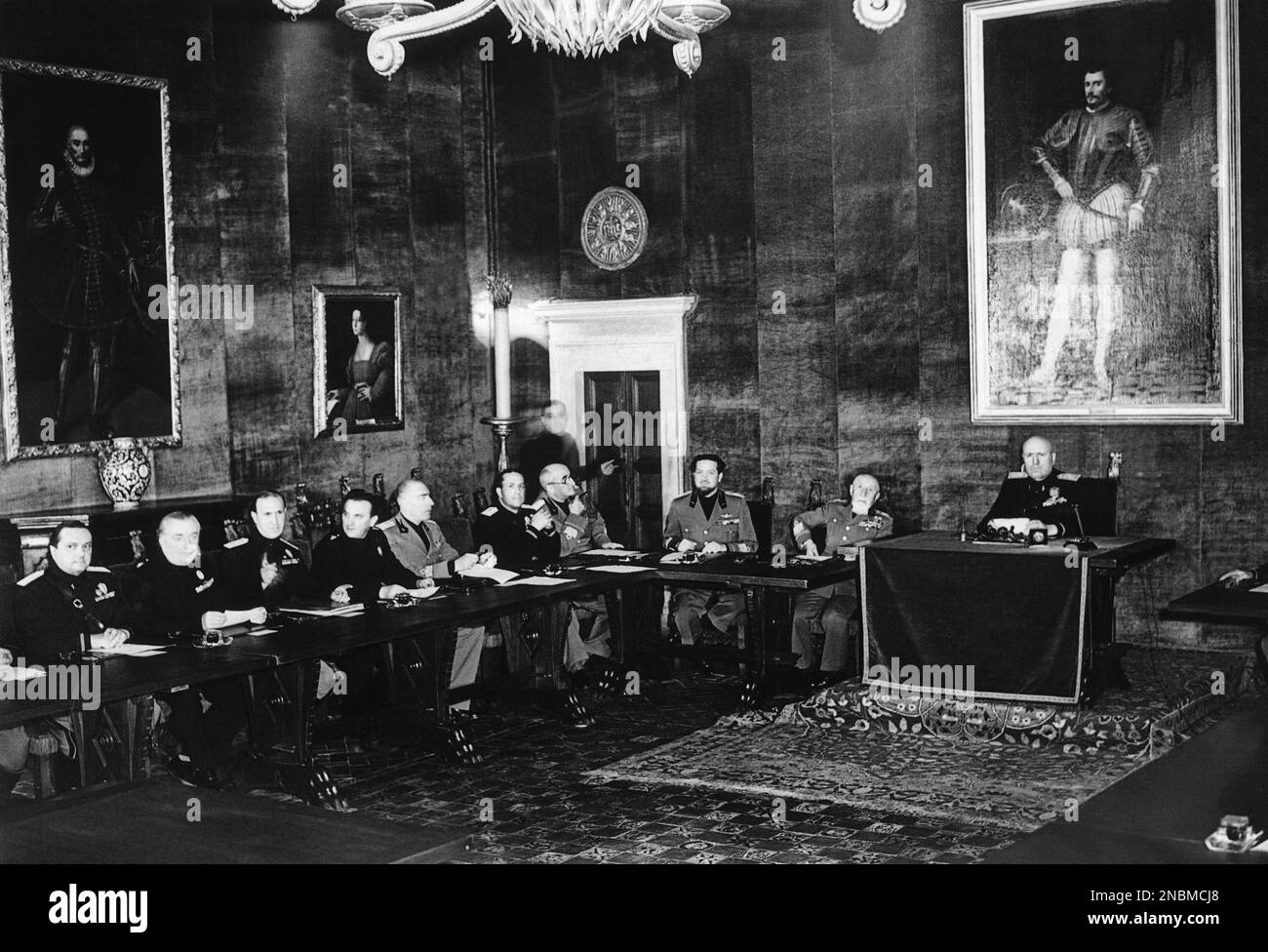 The Fascist Grand Council met in the Palazzo Venezia in Rome. The ...