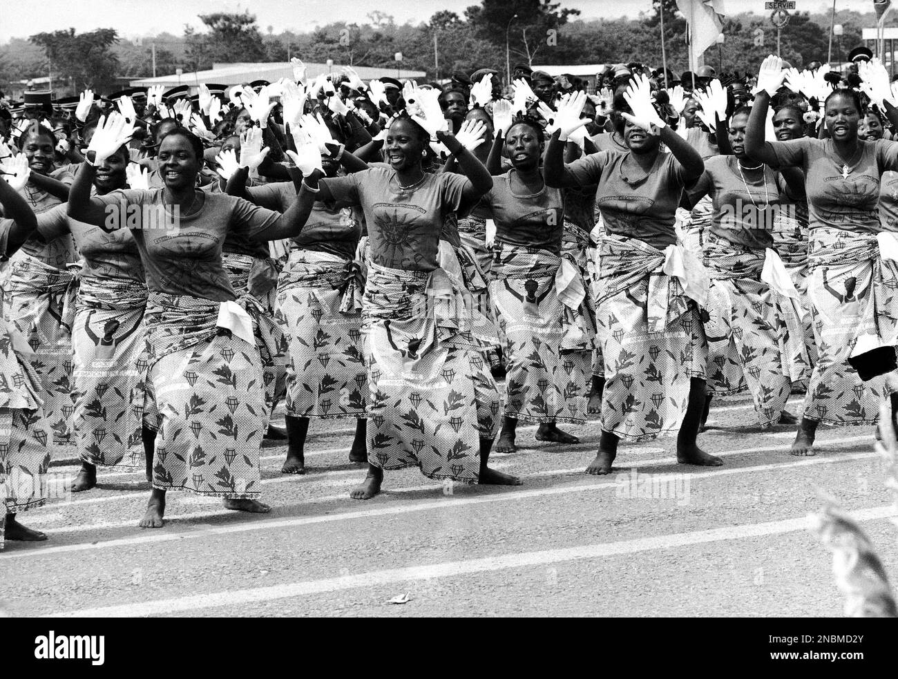 Local dancers set this scene during the coronation of Jean-Bedel Bokassa crowned Emperor of the ...