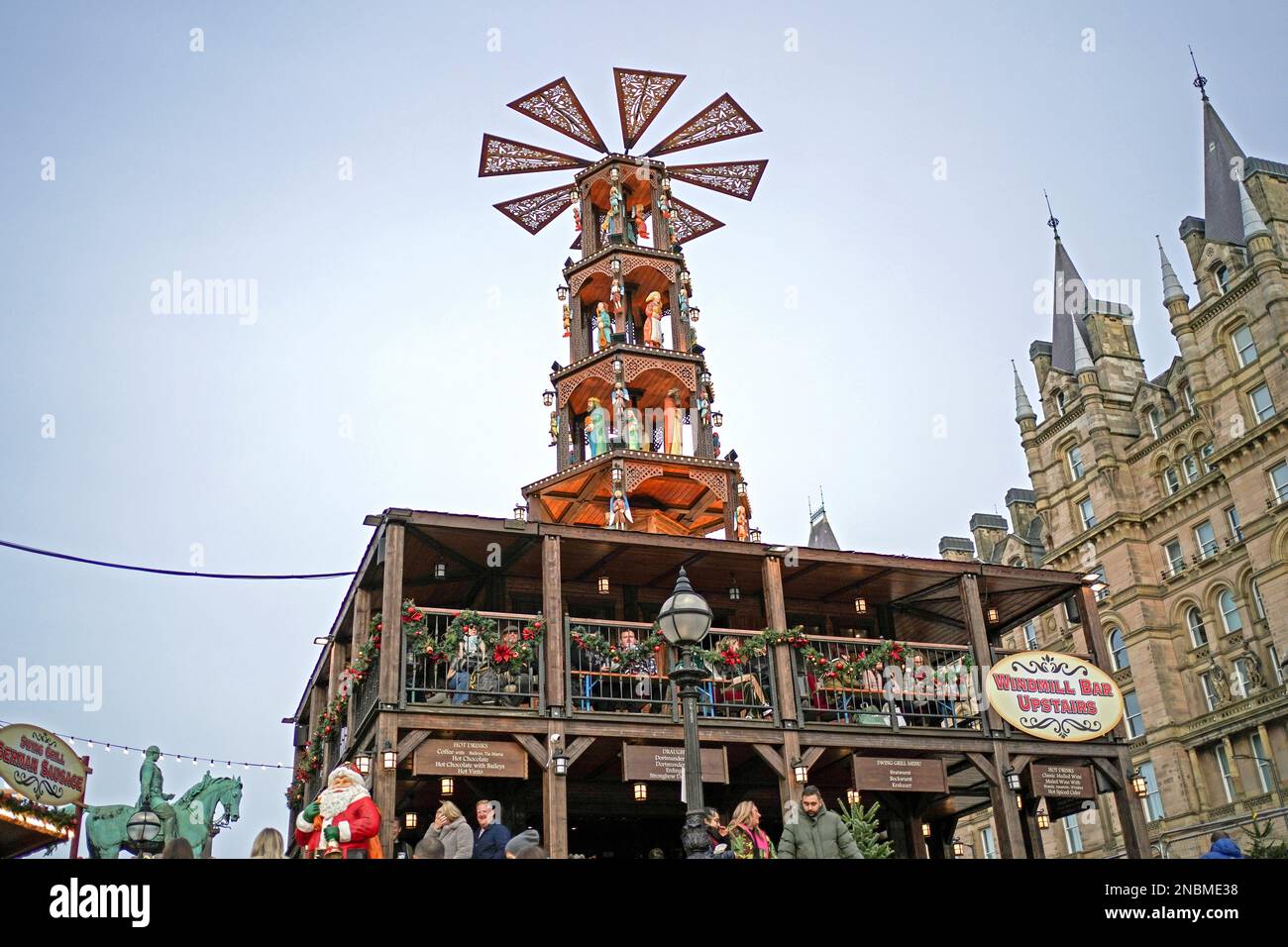 The Windmill at Liverpool Christmas Market Stock Photo - Alamy