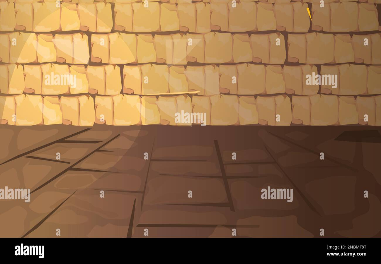 Ancient Egypt empty pharaoh tomb or temple room cartoon vector ...