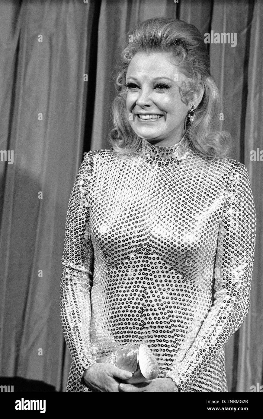 Actress June Allyson is a presenter at the Golden Globes Award dinner ...