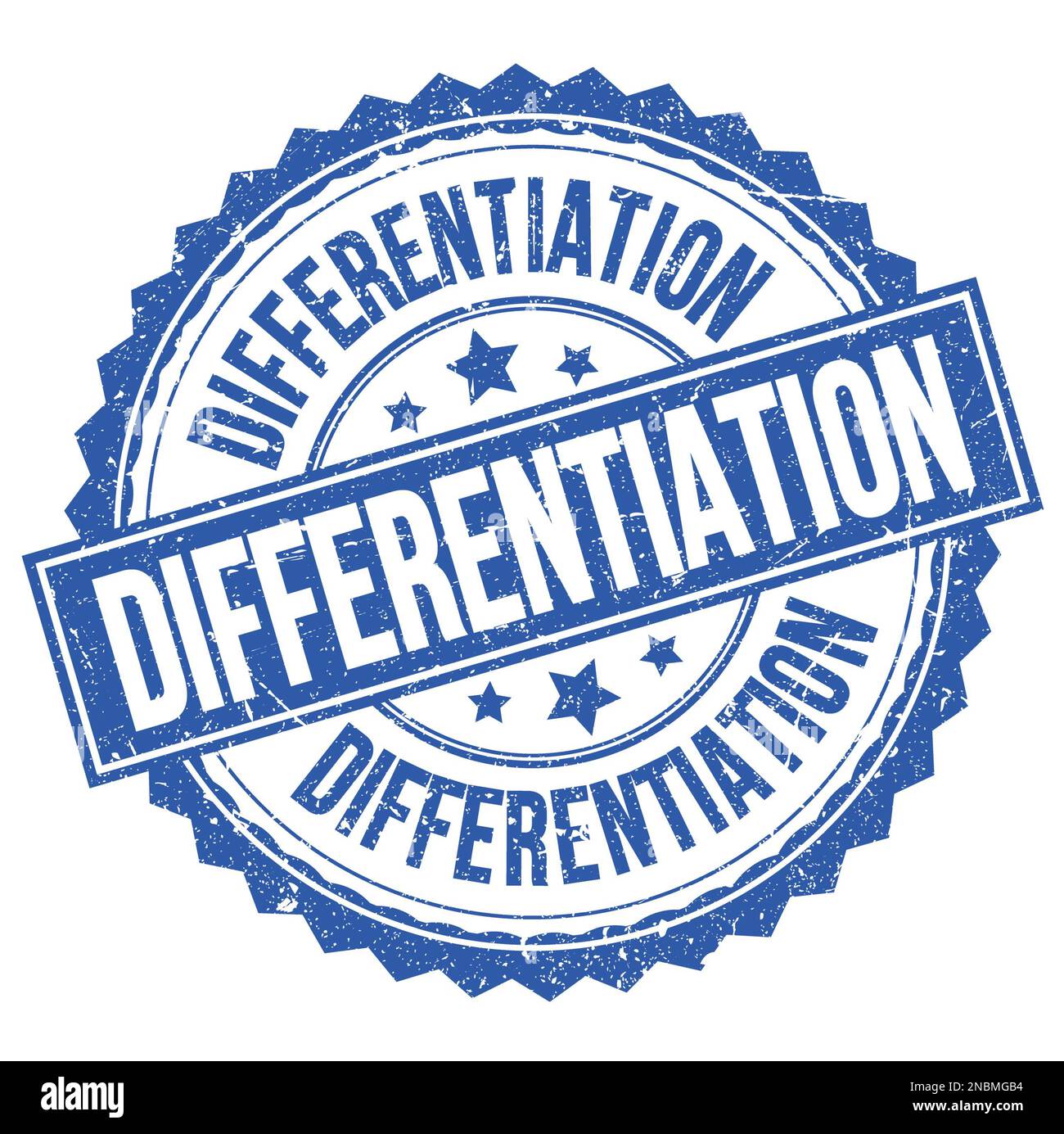 DIFFERENTIATION text written on blue round stamp sign Stock Photo - Alamy
