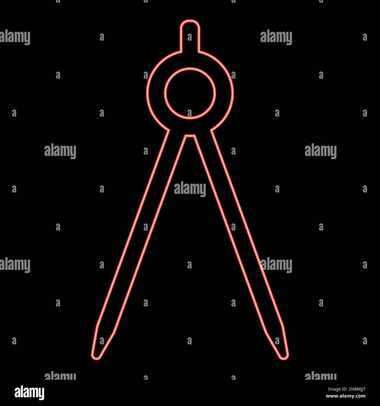 Neon divider circulus Circinus red color vector illustration image flat ...