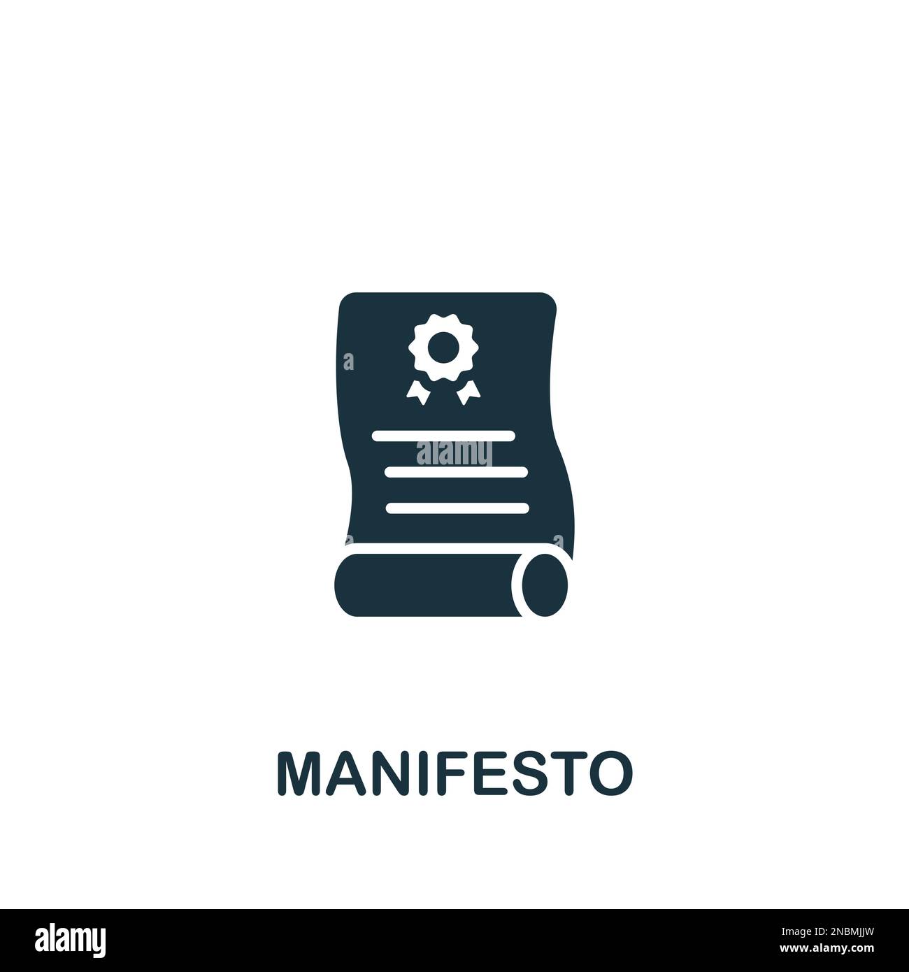 Manifesto icon. Monochrome simple sign from election collection ...