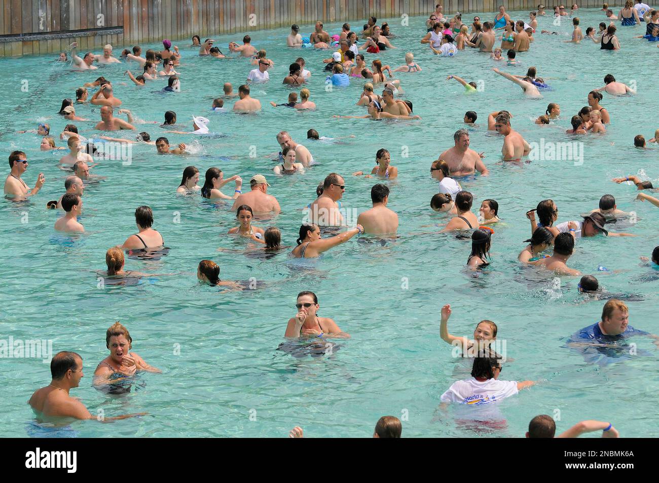 Swimmers help set a new Guinness World Record while enjoying the sun ...