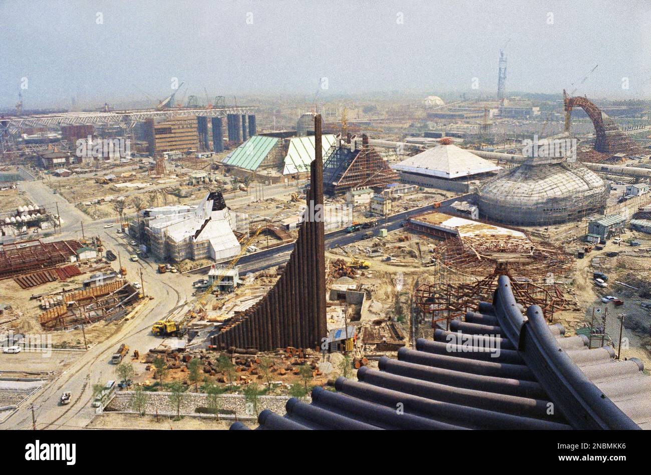 Expo ’70 pavilions take shape as they are built in Osaka, Japan, Sept ...