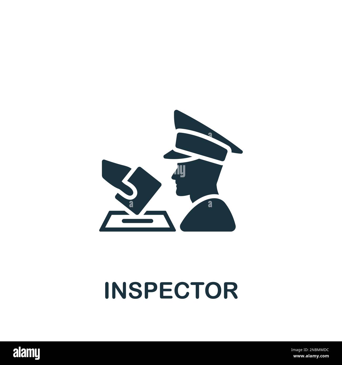 Inspector icon. Monochrome simple sign from election collection ...