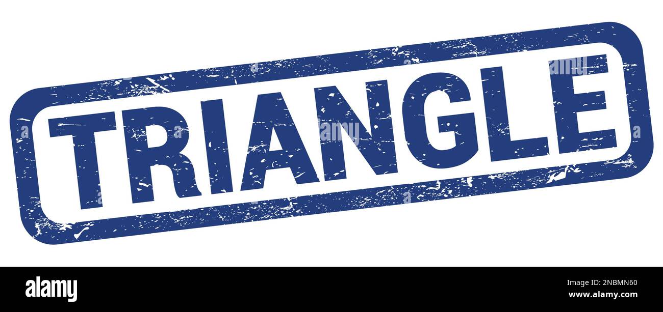 TRIANGLE text written on blue rectangle stamp sign Stock Photo - Alamy