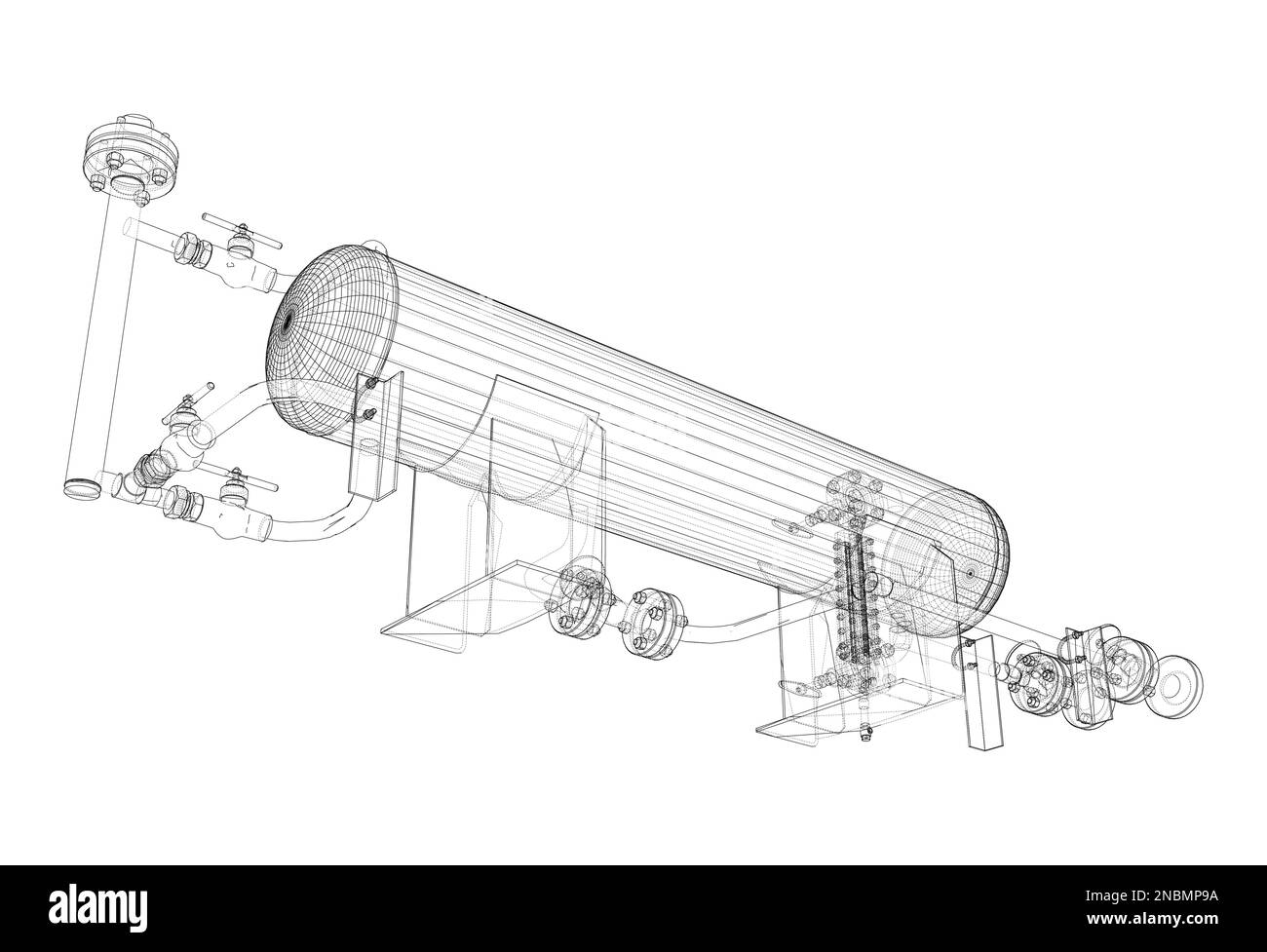 Industrial tank with valves. Vector Stock Vector Image & Art - Alamy