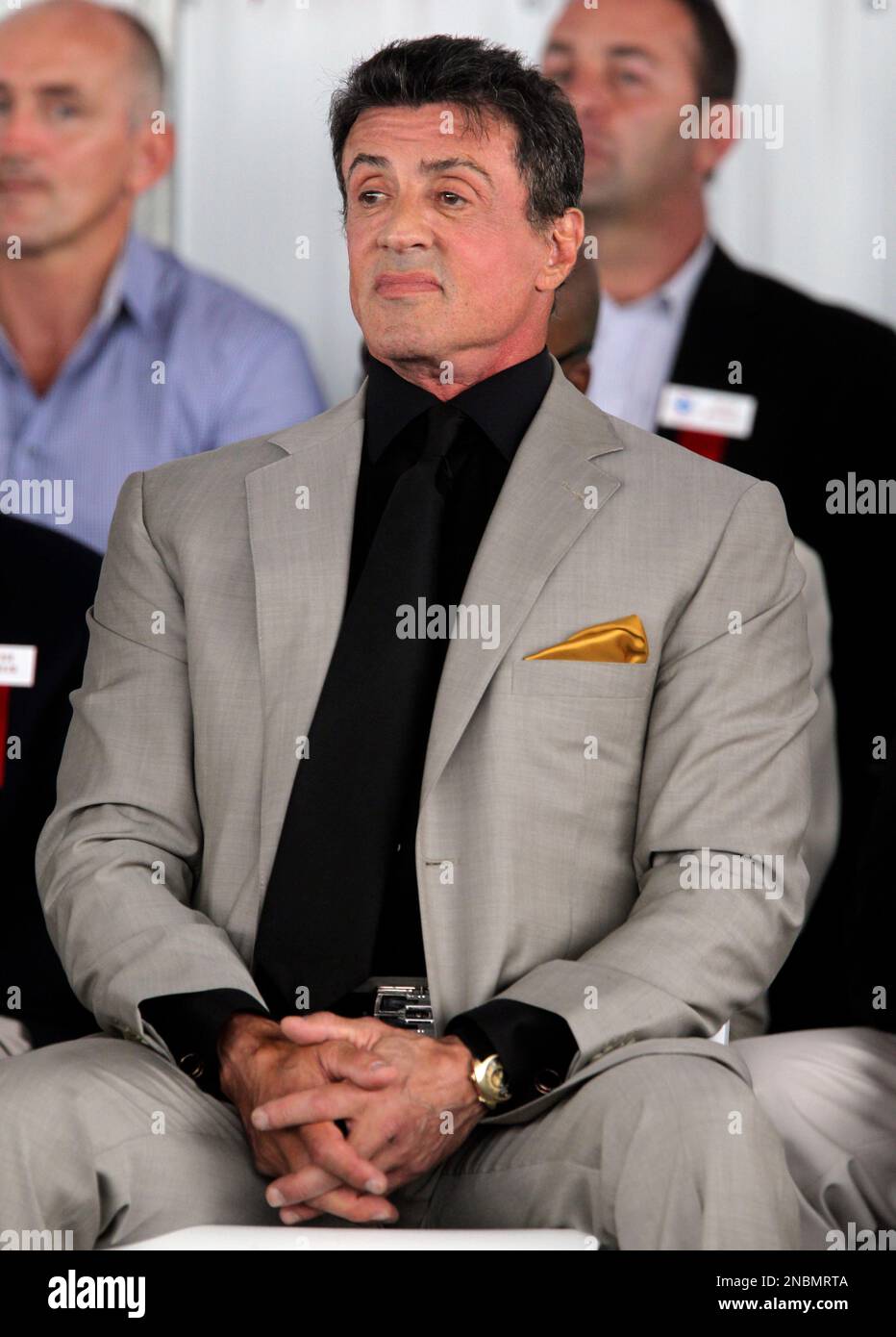 Actor Sylvester Stallone at the Boxing Hall of Fame induction ceremony ...